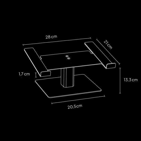Suporte para Notebook Anma Aço e Madeira StandNot 4 Black - Anma